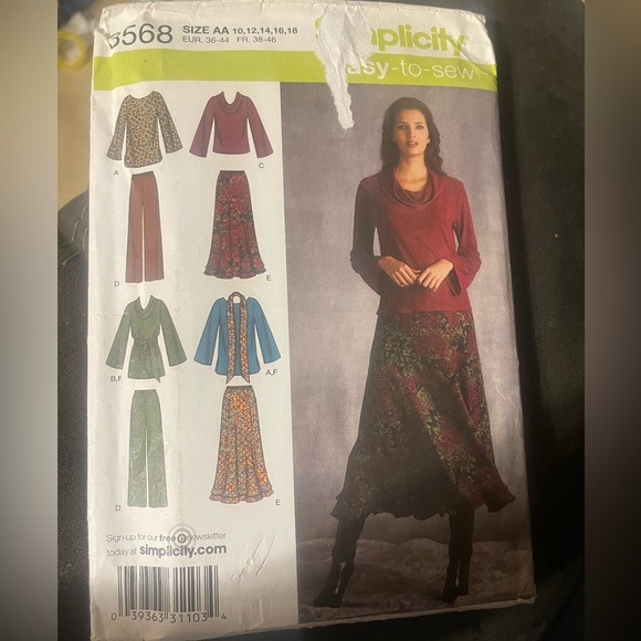 Simplicity | Other | Simplicity 3568 Pattern Tunic Top Skirt Pants ...